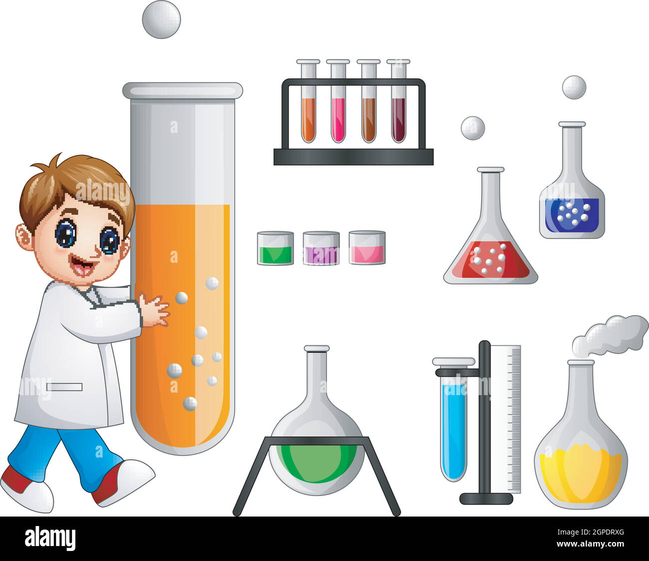 Cartoon test tube laboratory school hi-res stock photography and images ...