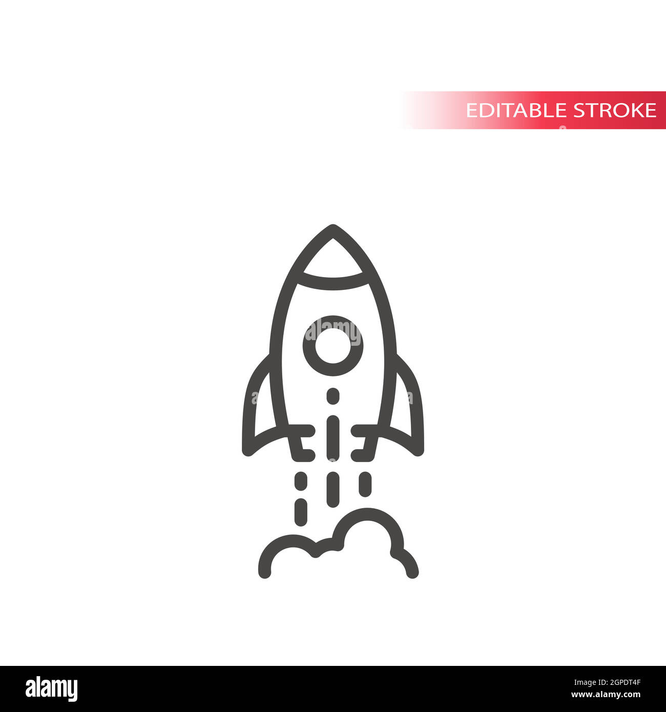 Rocket shuttle line vector icon Stock Vector Image & Art - Alamy