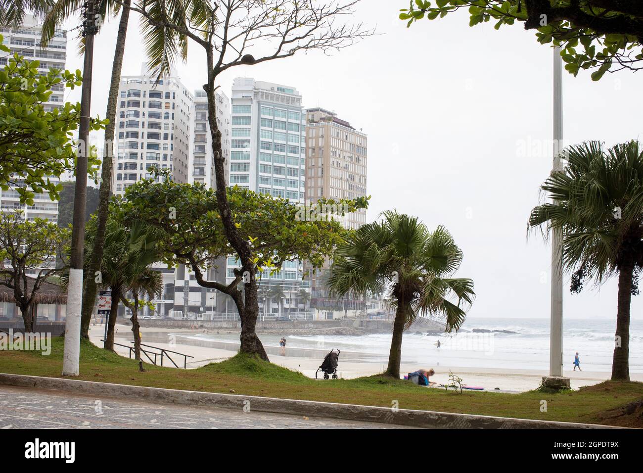 city Guaruja Brazil seacost view sea trees Stock Photo - Alamy