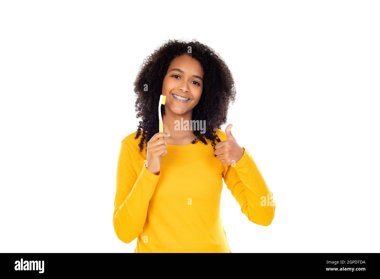 Adorable teenage doing gestures isolated on a white background Stock ...