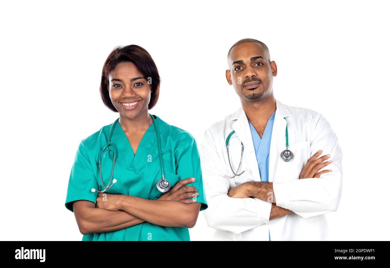 Doctor´s team isolated on a white background Stock Photo - Alamy