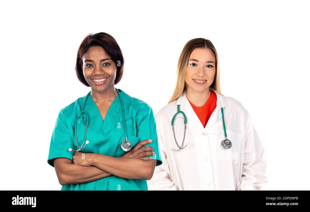 Doctor´s team isolated on a white background Stock Photo - Alamy