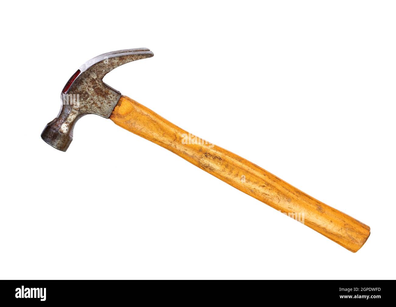 Hammer with wooden handle isolated on a white background Stock Photo ...