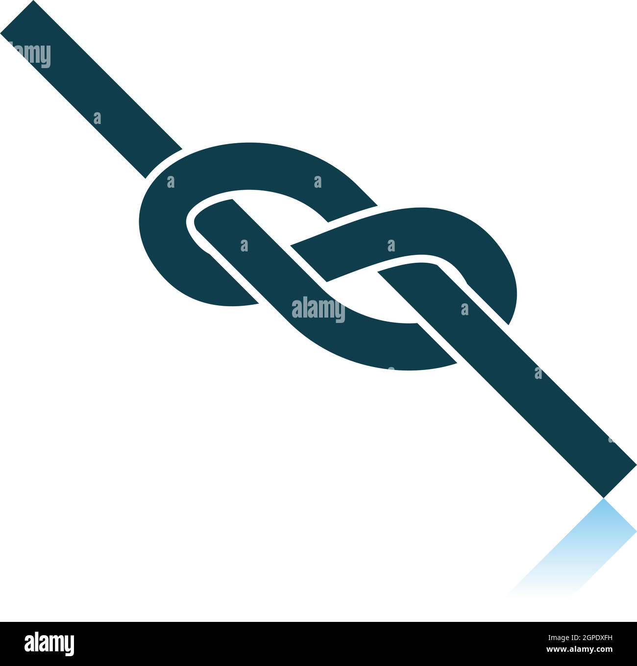 Tied knot rope illustration hi-res stock photography and images - Alamy