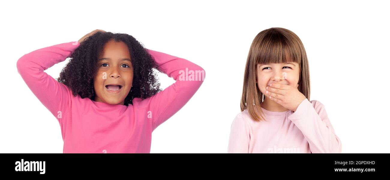 Funny children isolated on a white background Stock Photo - Alamy