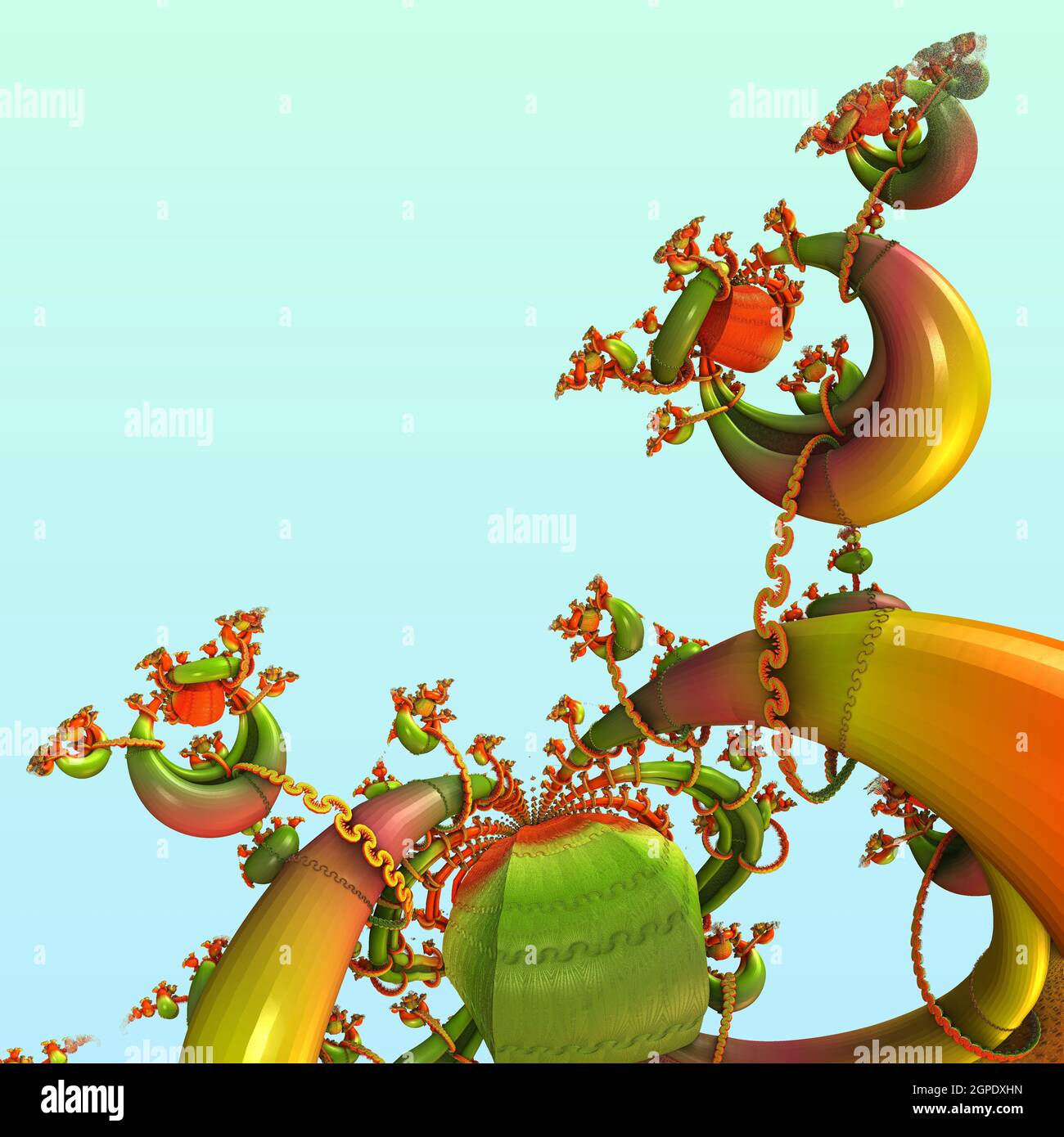 Picture of three-dimensional spaceship fractals in motion Stock Photo ...