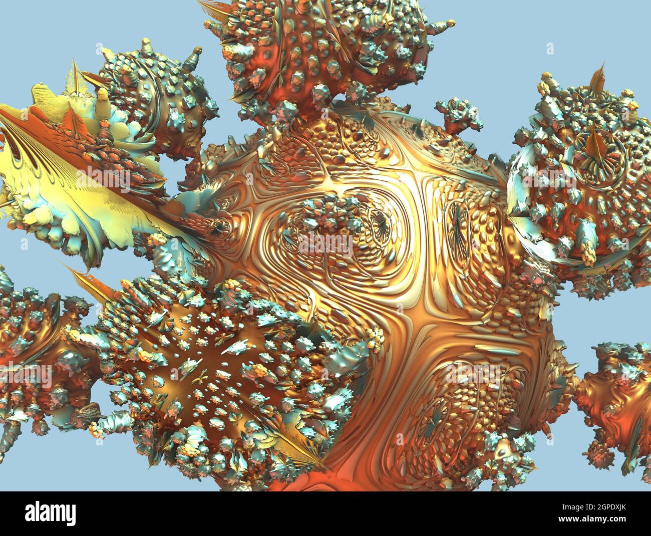 Picture of three-dimensional spaceship fractals in motion Stock Photo ...