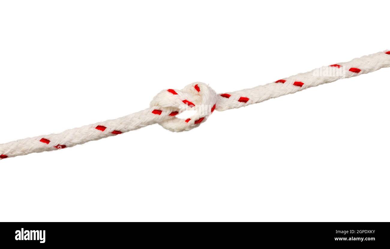 Rope knot isolated on a white background Stock Photo - Alamy