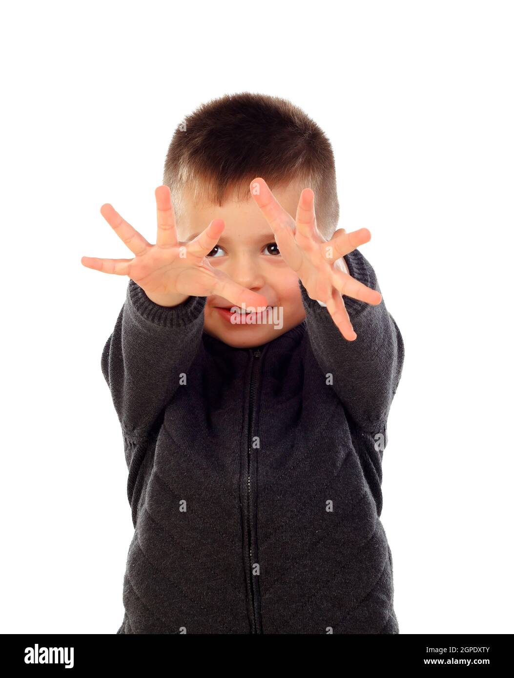 Child counting on fingers to ten hi-res stock photography and images ...
