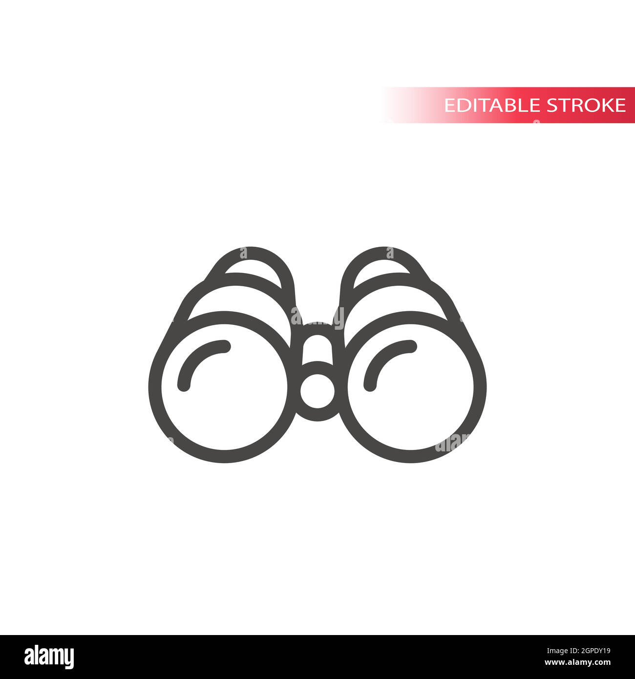 Vision binoculars icon outline Cut Out Stock Images & Pictures - Alamy