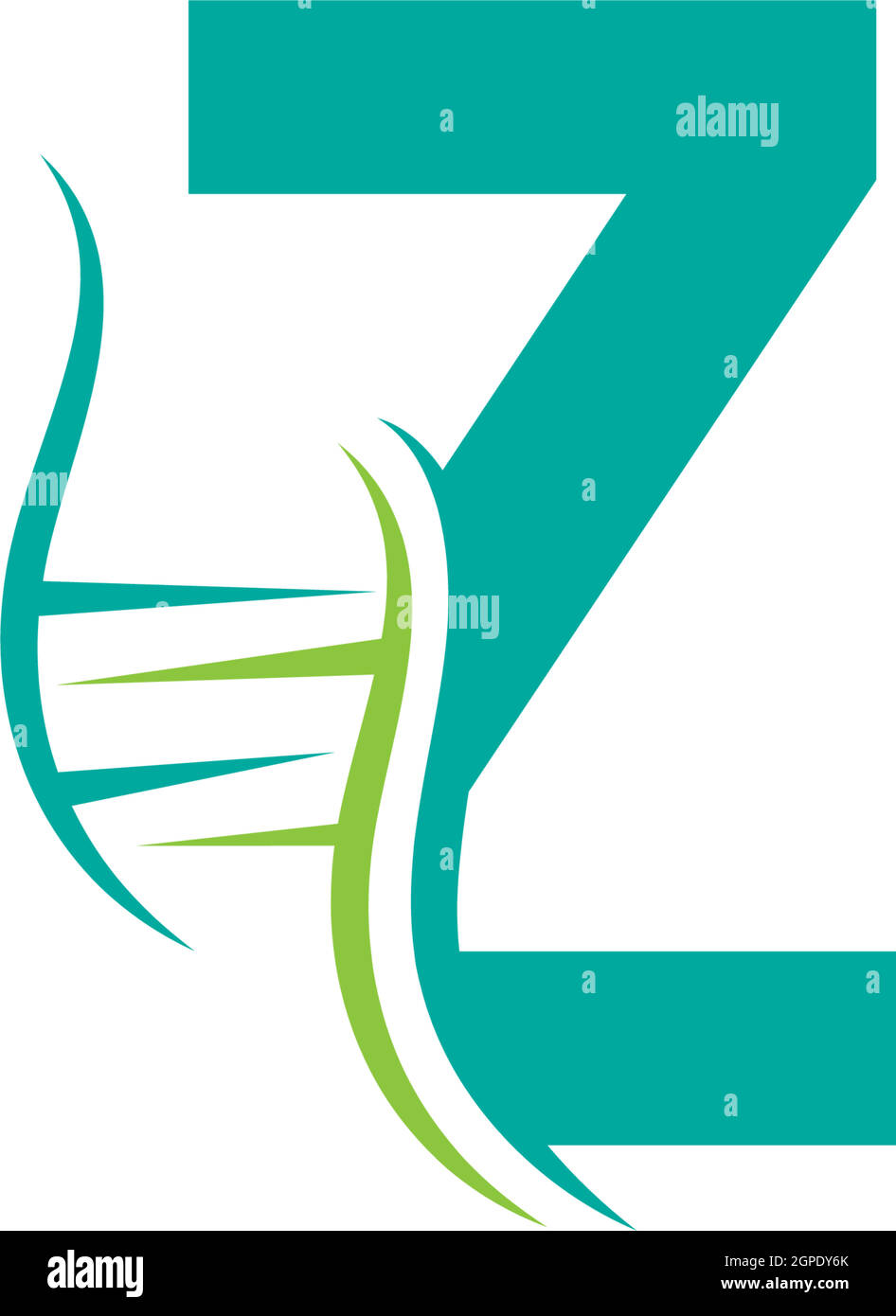 DNA icon logo with letter Z template design Stock Vector Image & Art ...