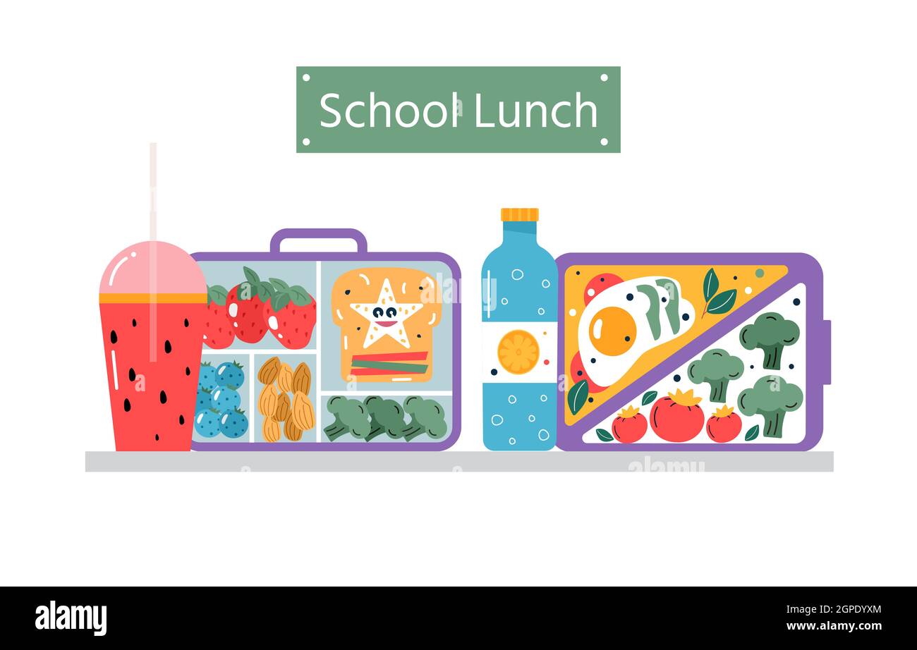 Packed meals Stock Vector Images - Alamy