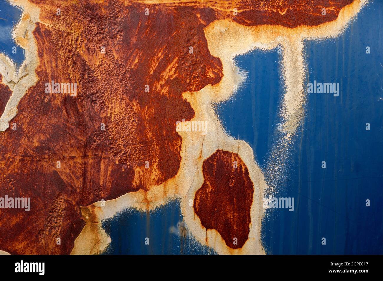 Rust dark orange texture and blue pinture for wallpaper Stock Photo - Alamy