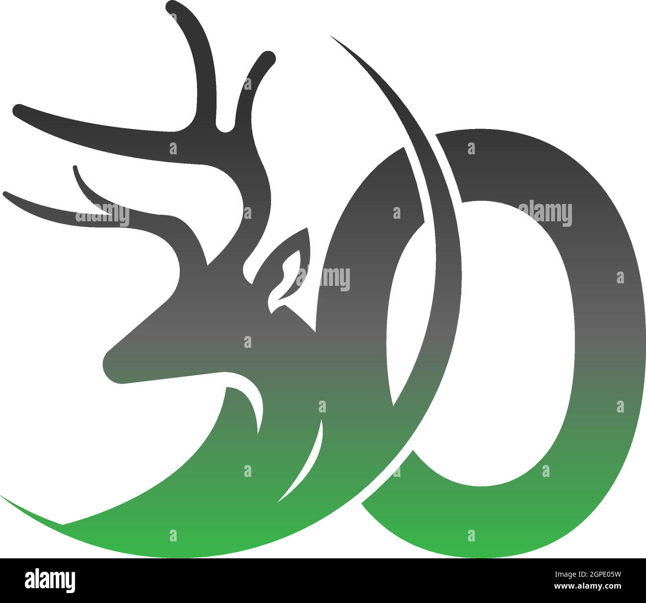 Letter O icon logo with deer illustration design Stock Vector Image ...