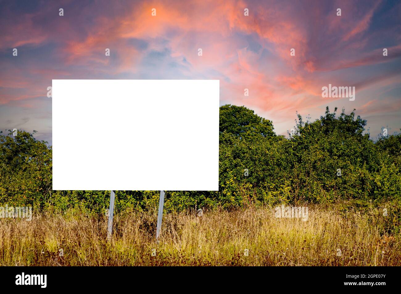 Empty advertisment poster to use writing your message Stock Photo - Alamy