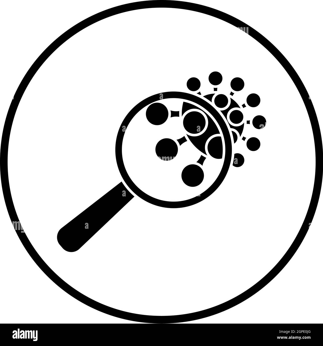 Medical virus search icon Black and White Stock Photos & Images - Alamy