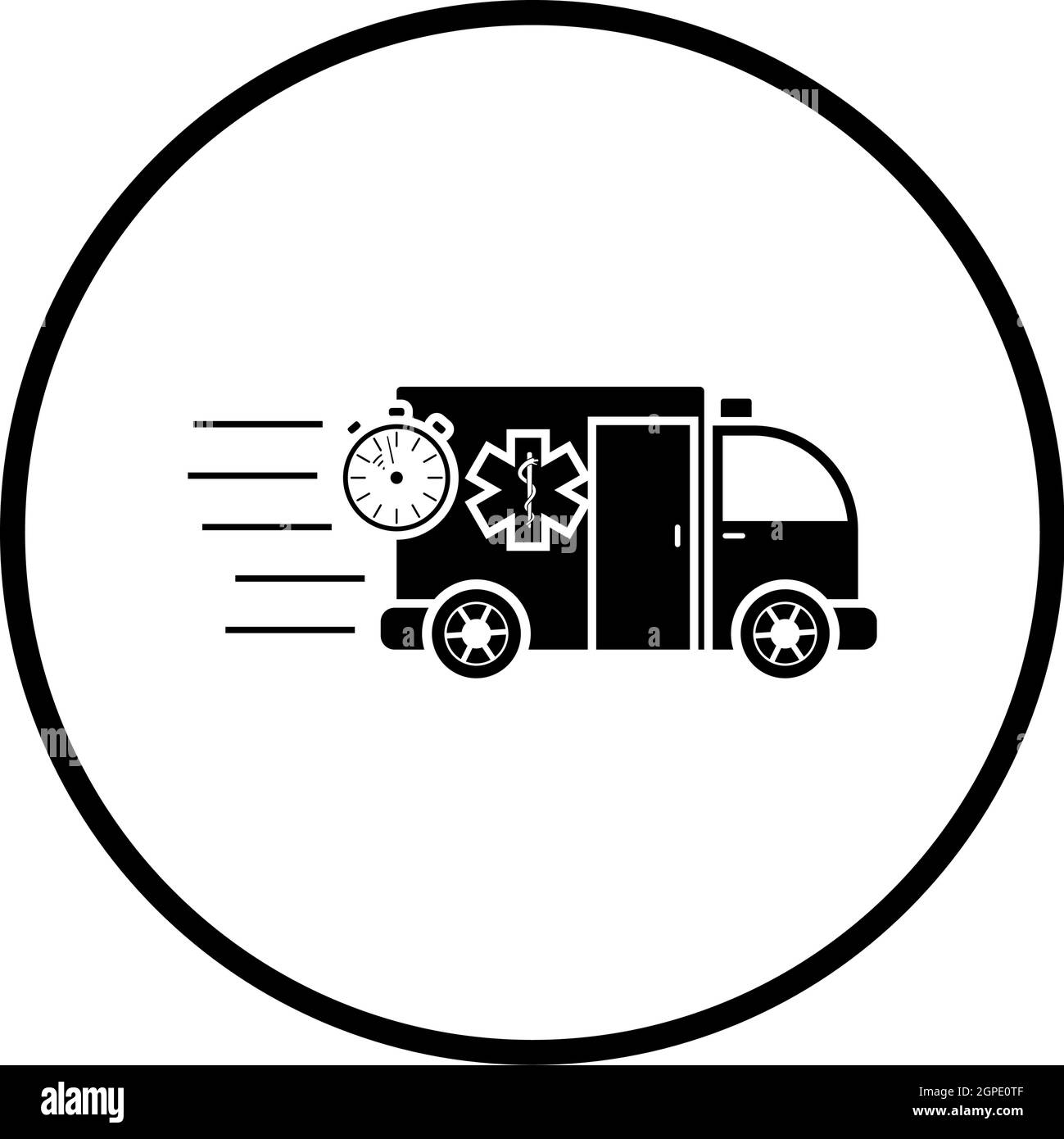 Cartoon ambulance Black and White Stock Photos & Images - Alamy