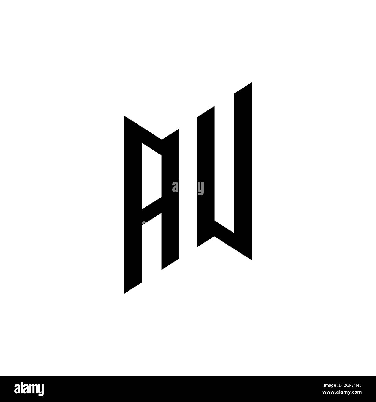 AU Monogram geometric shape style template. Monogram initial design ...