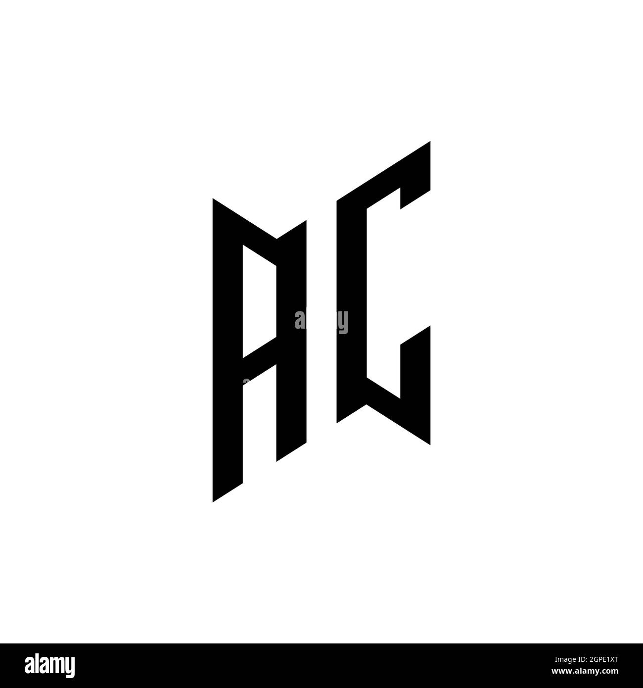 AC Monogram geometric shape style template. Monogram initial design ...