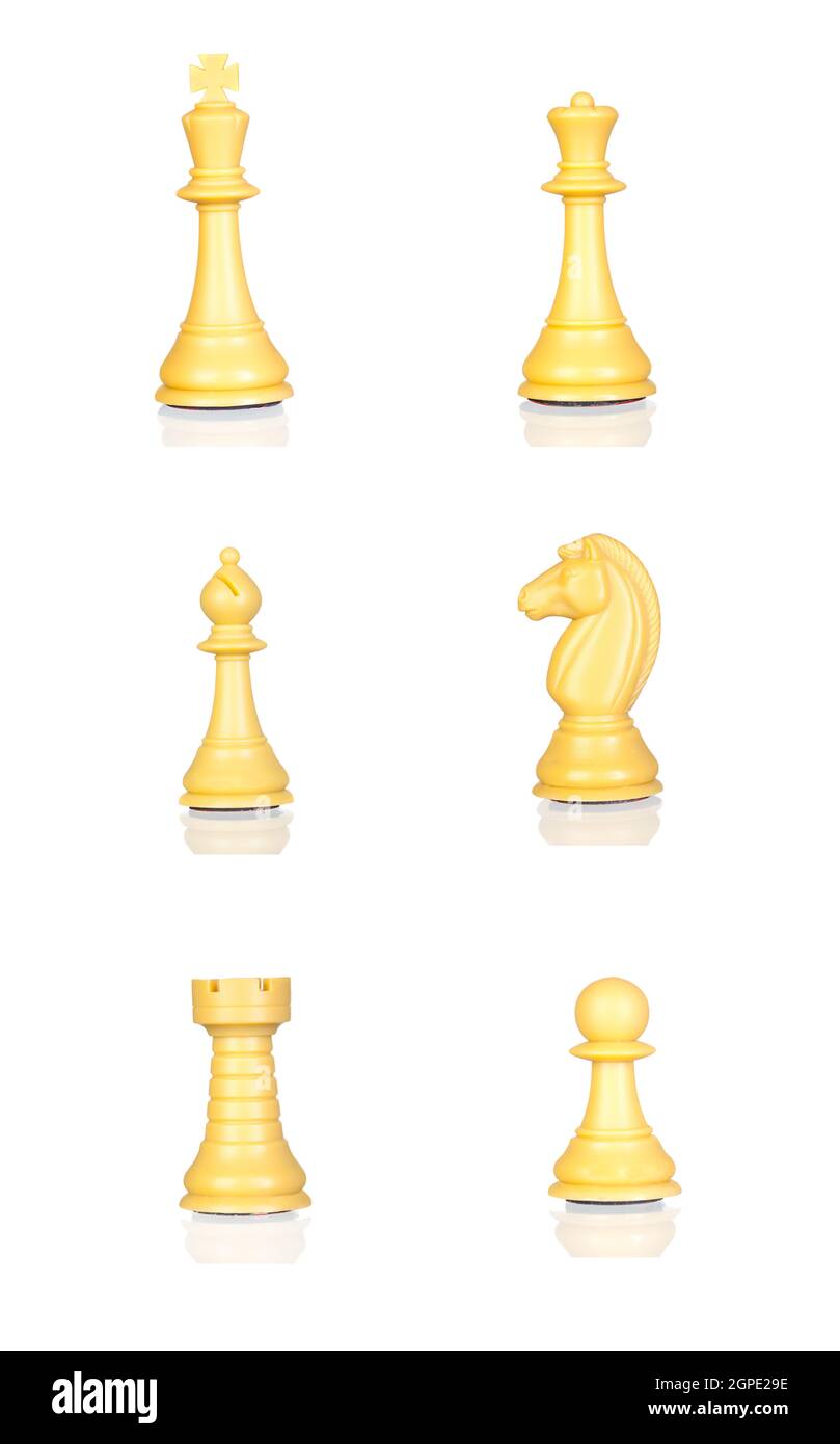 Chess figures isolated on a white background Stock Photo - Alamy