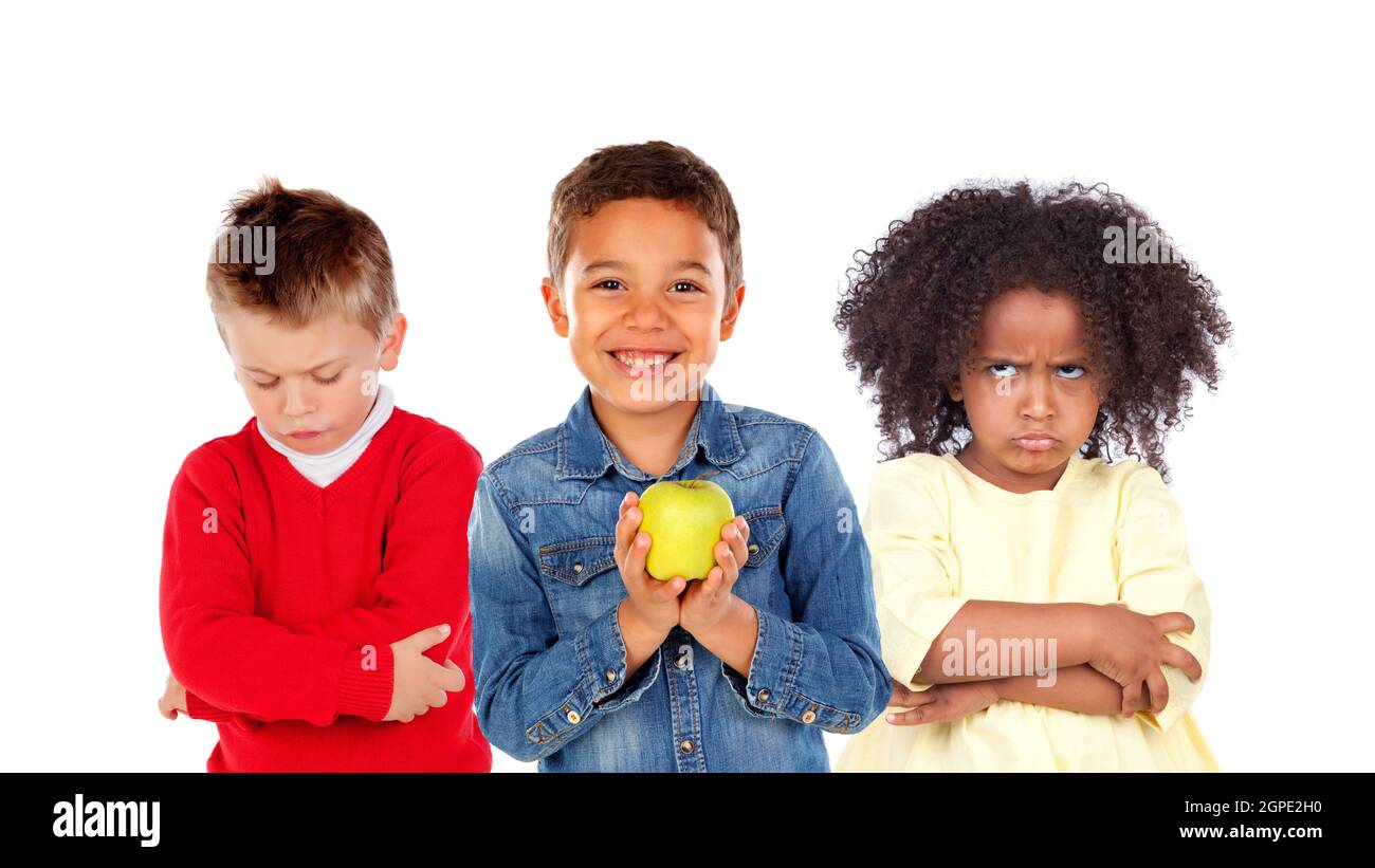 Children expressing emotions isolated on a white background Stock Photo ...
