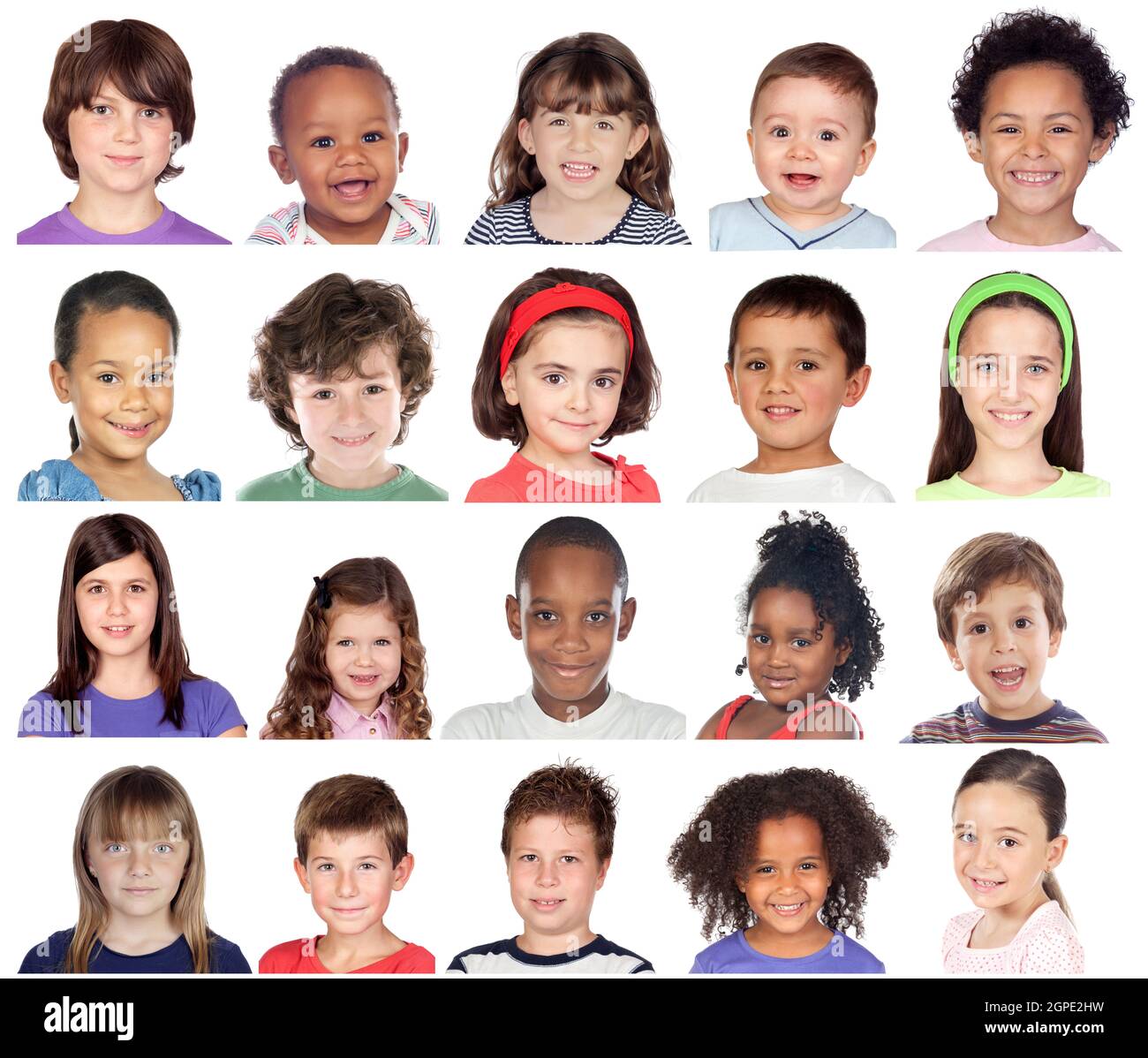 Collage kids different face expression hi-res stock photography and ...