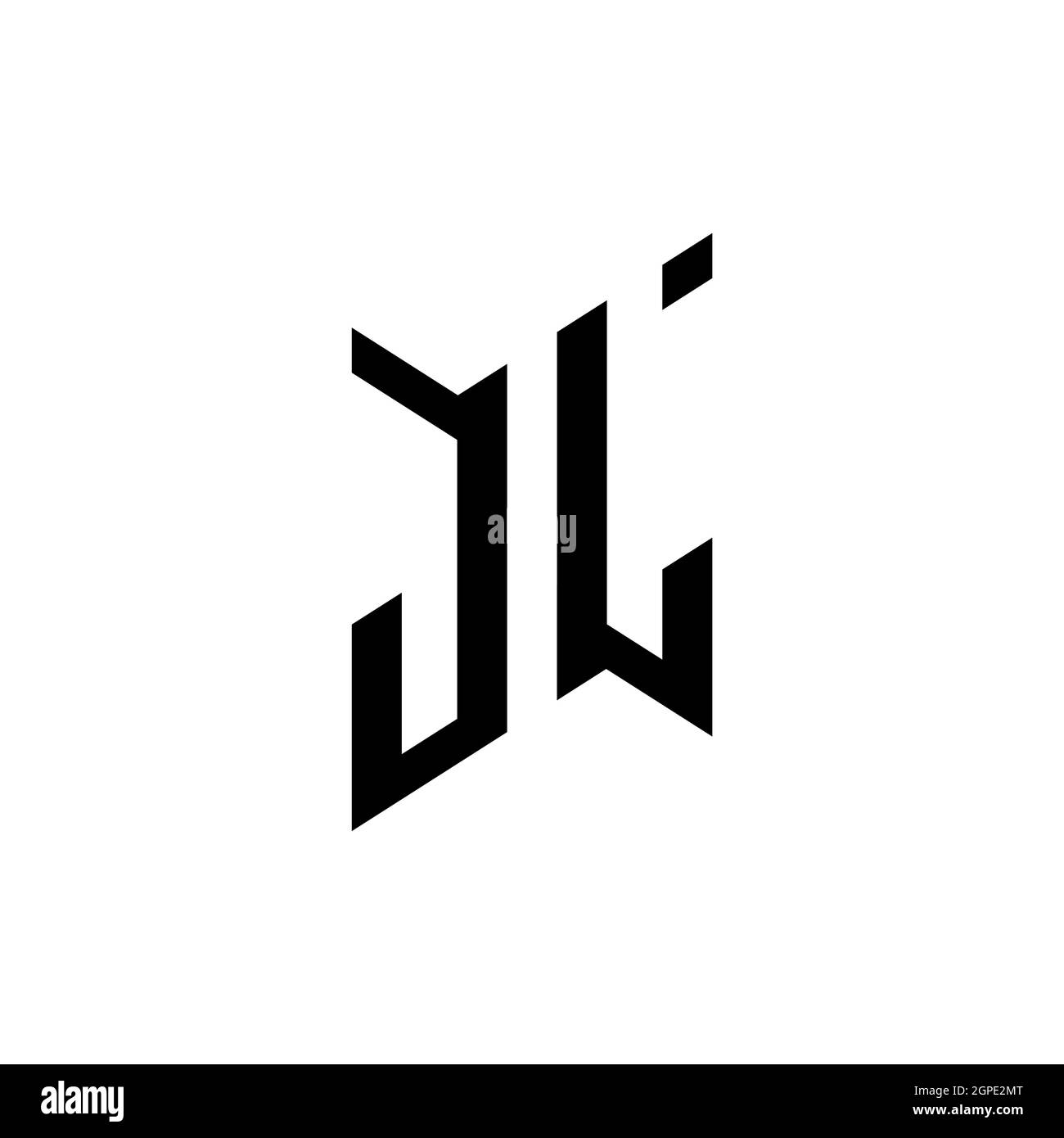 JL Monogram geometric shape style template. Monogram initial design ...