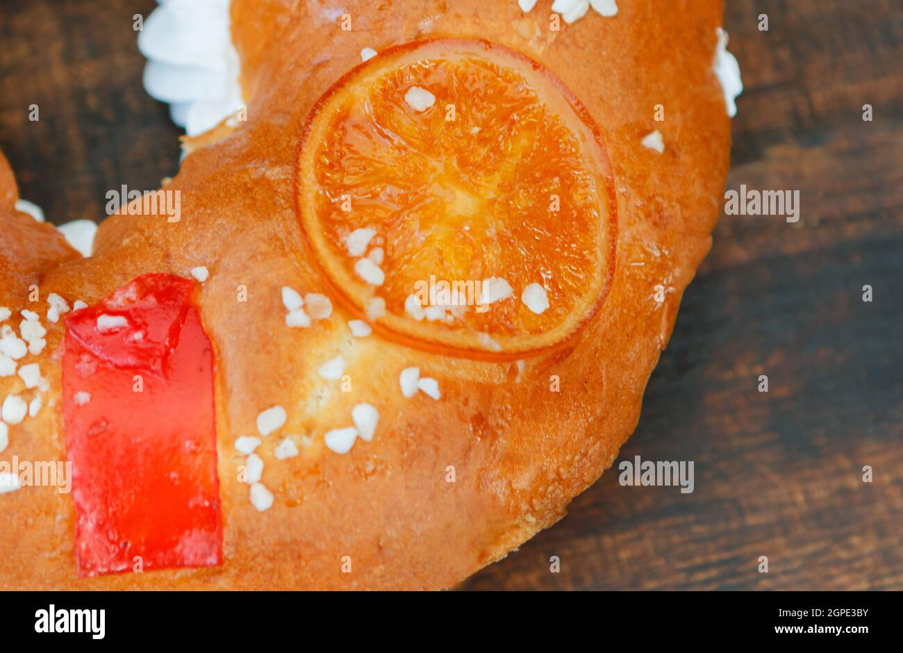 Typical dessert eaten in Spain to celebrate Epiphany Stock Photo - Alamy