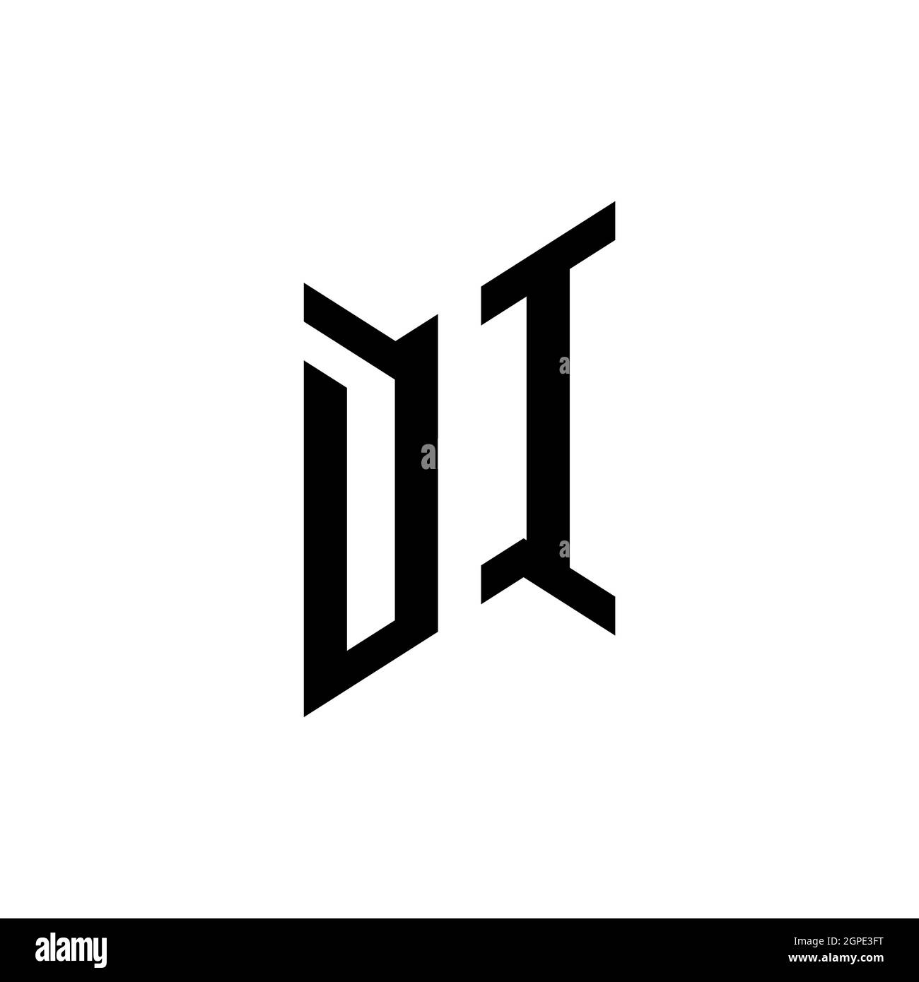 DI Monogram geometric shape style template. Monogram initial design ...