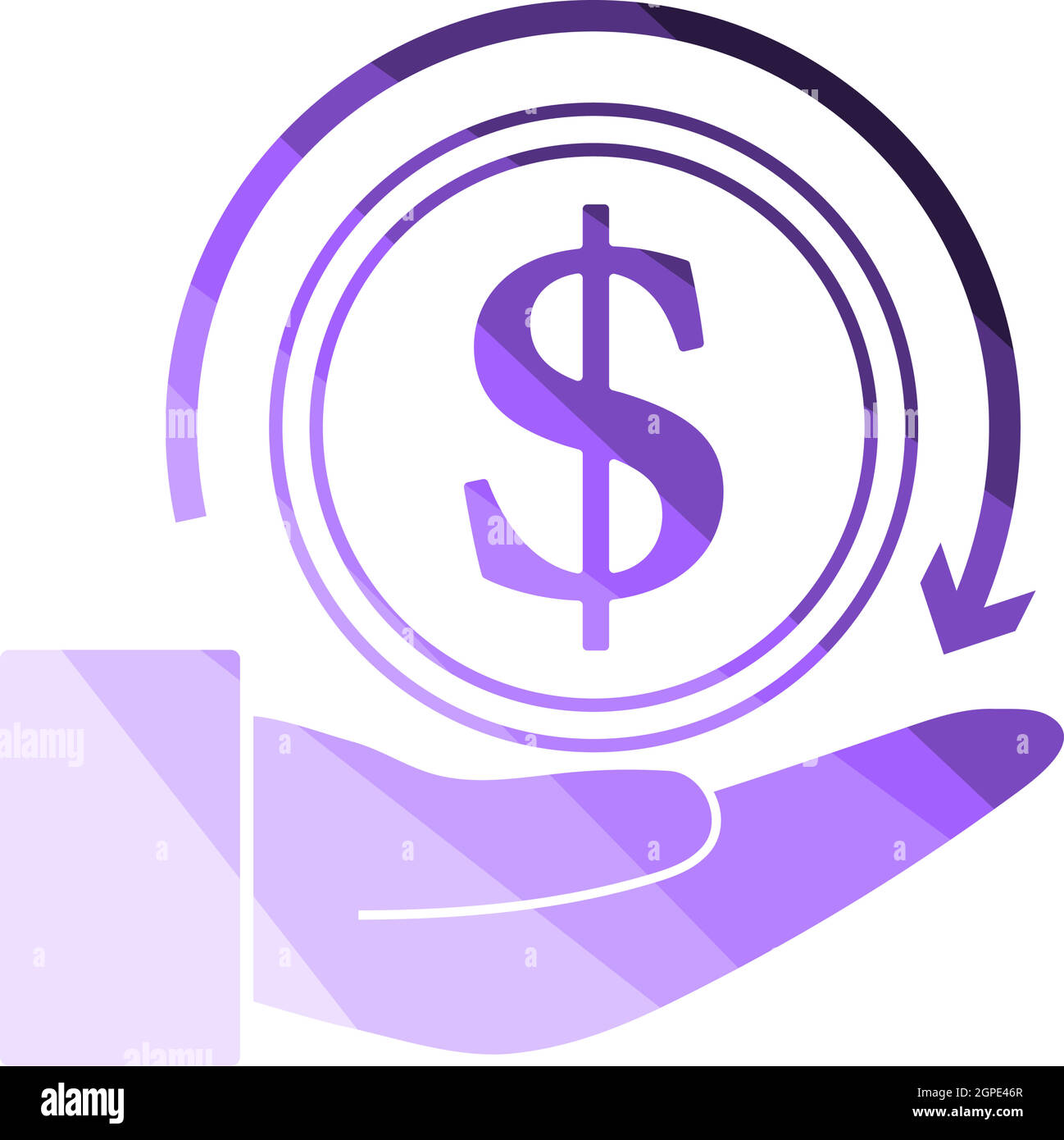 Coin and hand Cut Out Stock Images & Pictures - Alamy