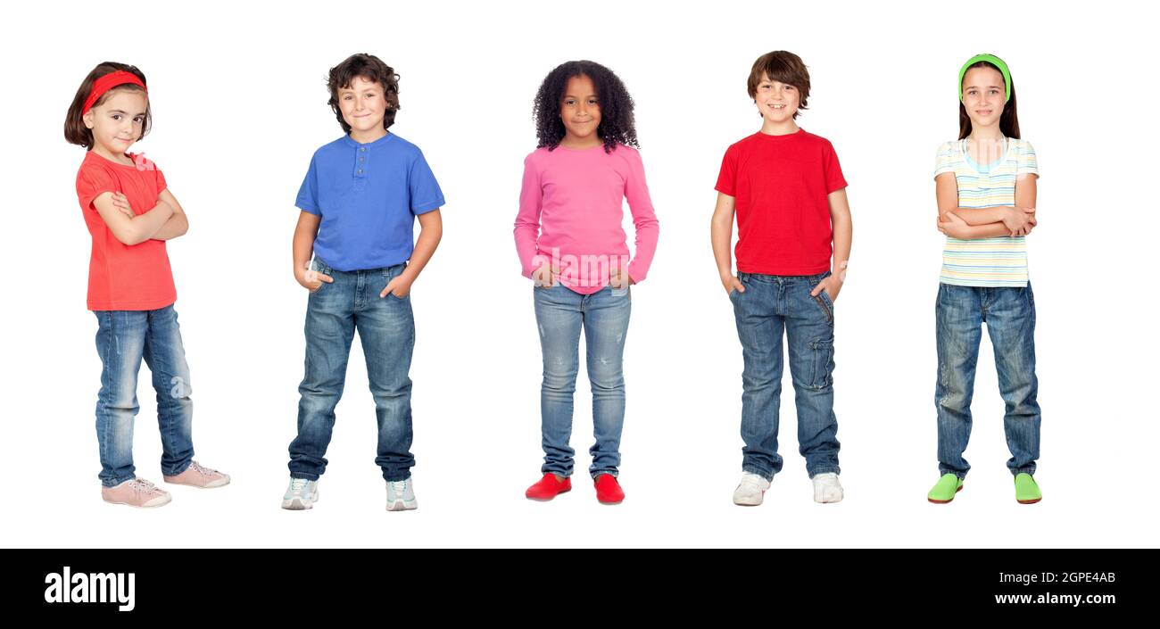 Beautiful children isolated on a white background Stock Photo - Alamy