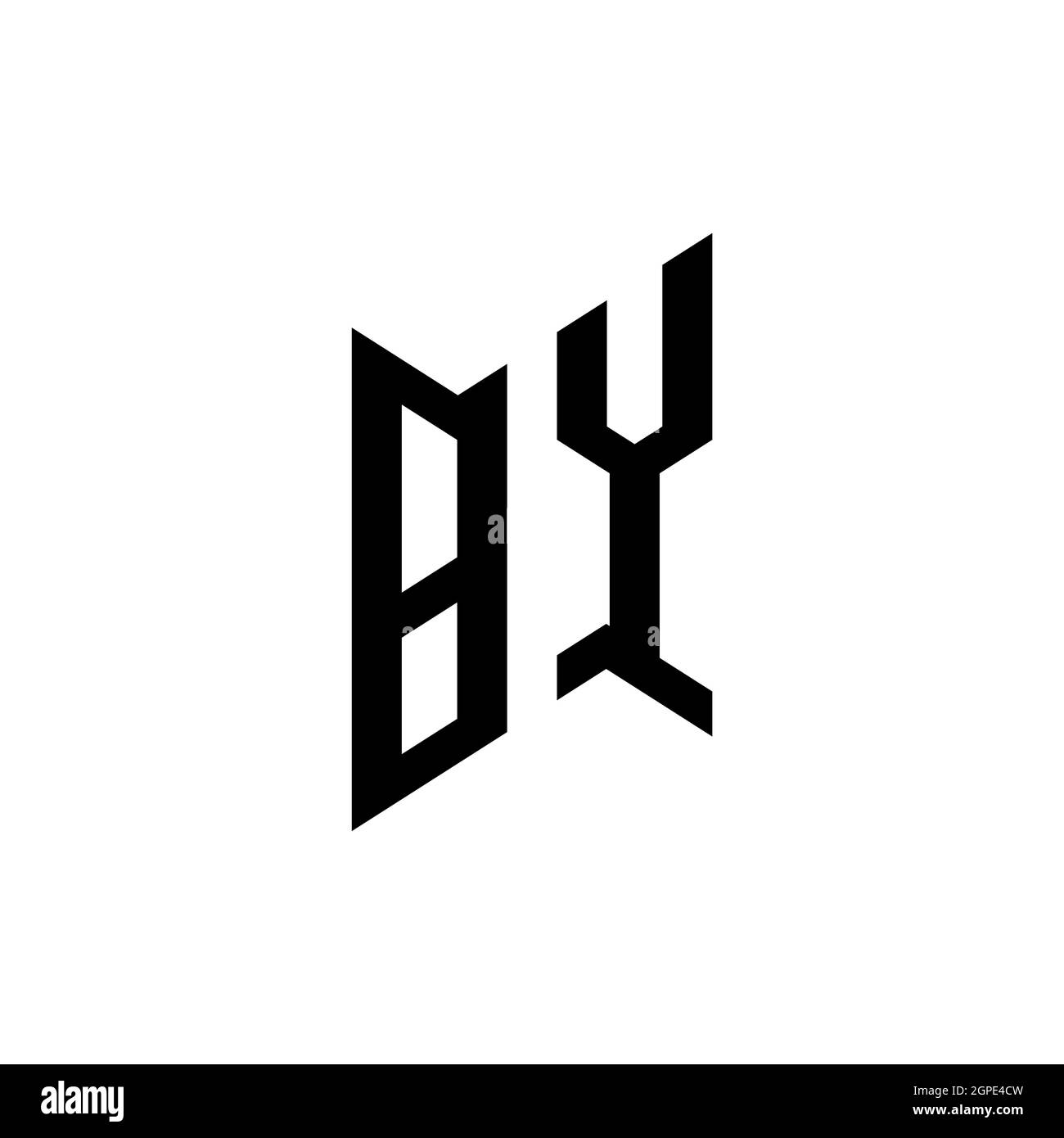 BY Monogram geometric shape style template. Monogram initial design ...