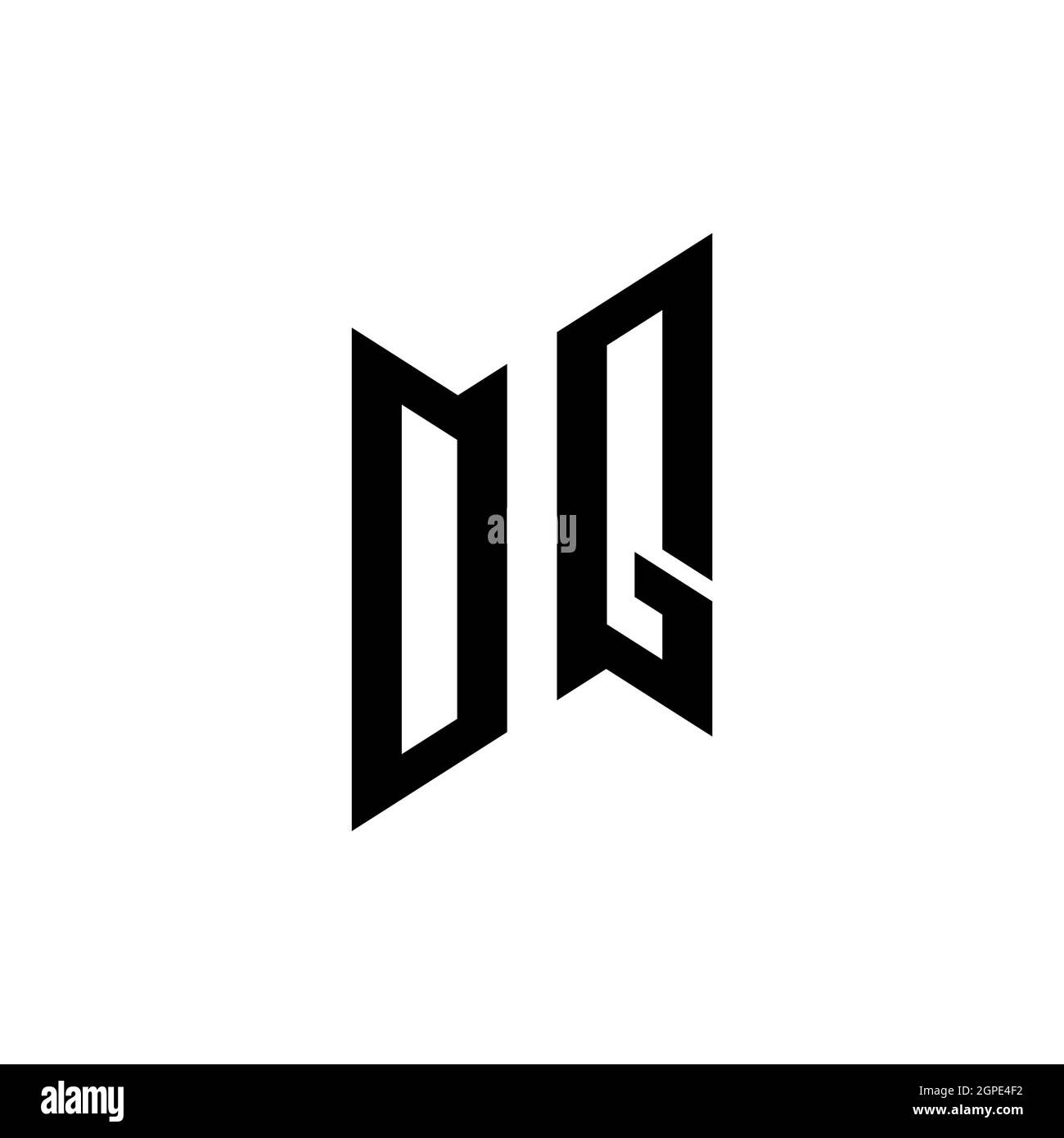 OQ Monogram geometric shape style template. Monogram initial design vector isolated on white ...