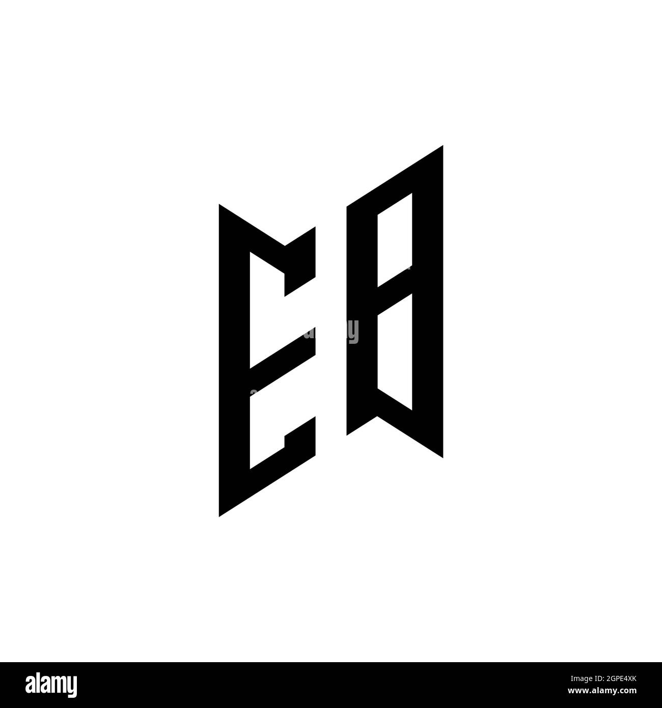 EB Monogram geometric shape style template. Monogram initial design ...