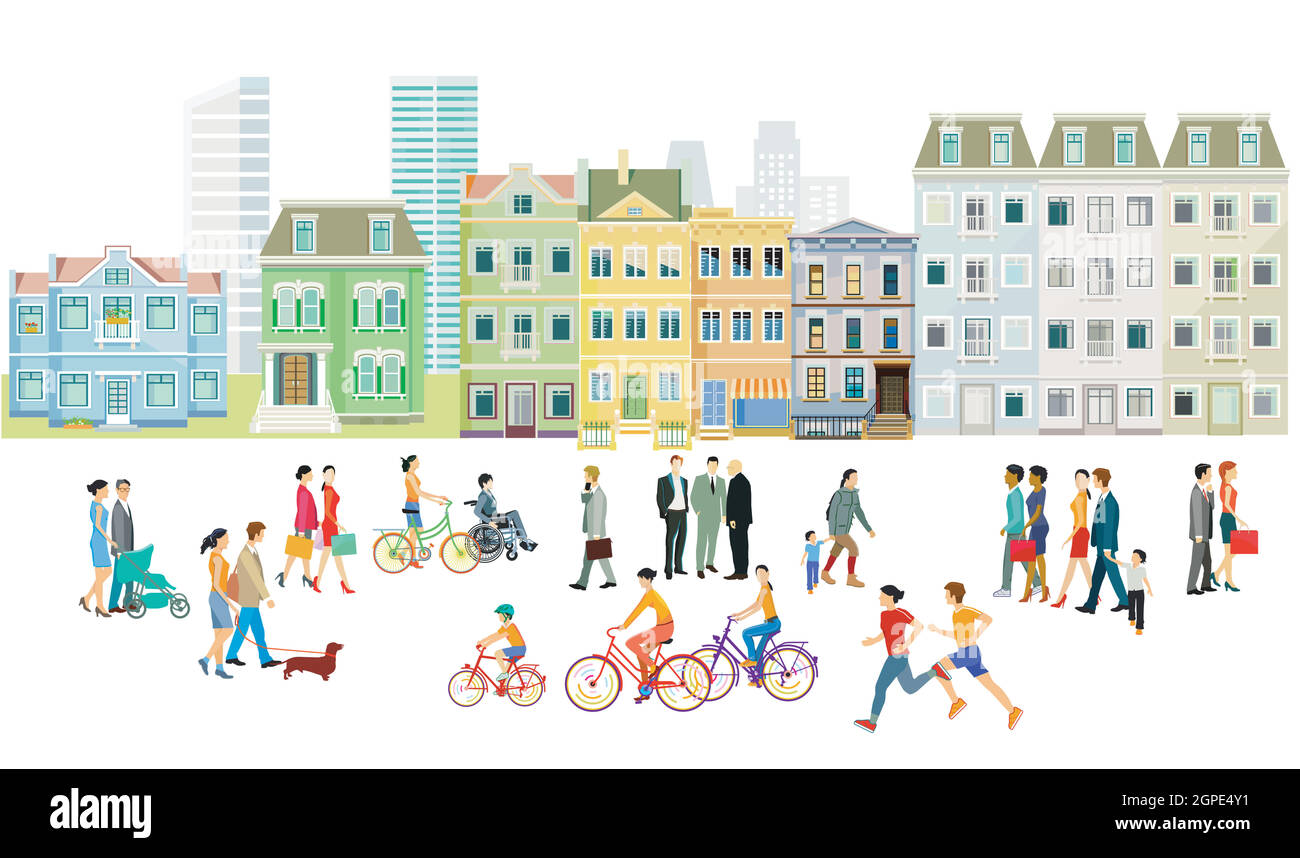 Silhouette on sidewalk Stock Vector Images - Alamy