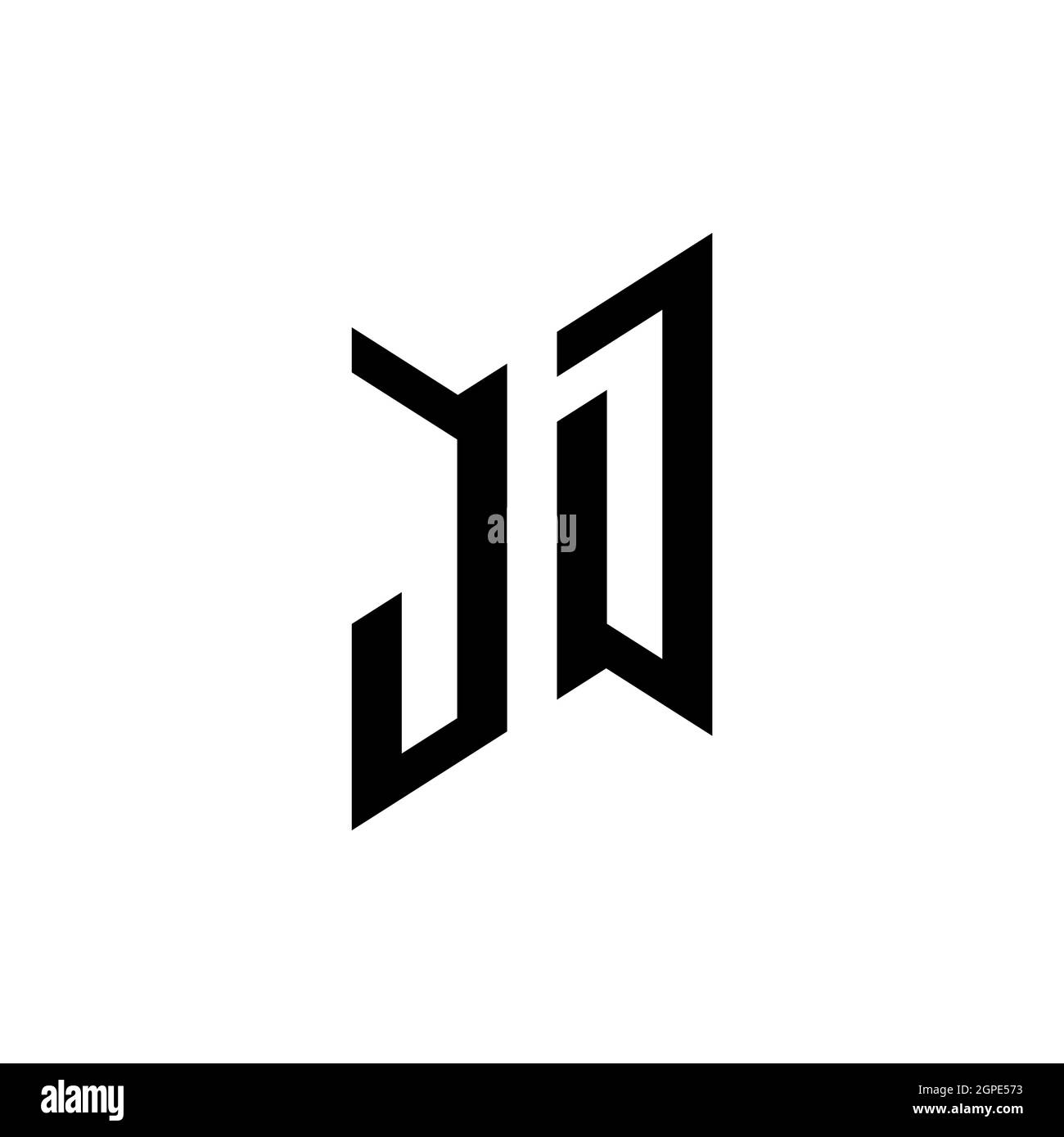 JD Monogram geometric shape style template. Monogram initial design ...