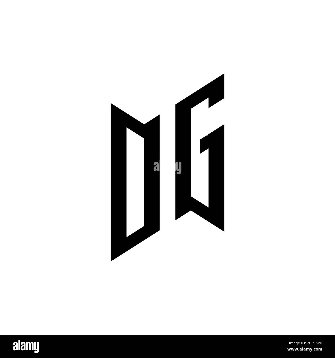 OG Monogram geometric shape style template. Monogram initial design ...