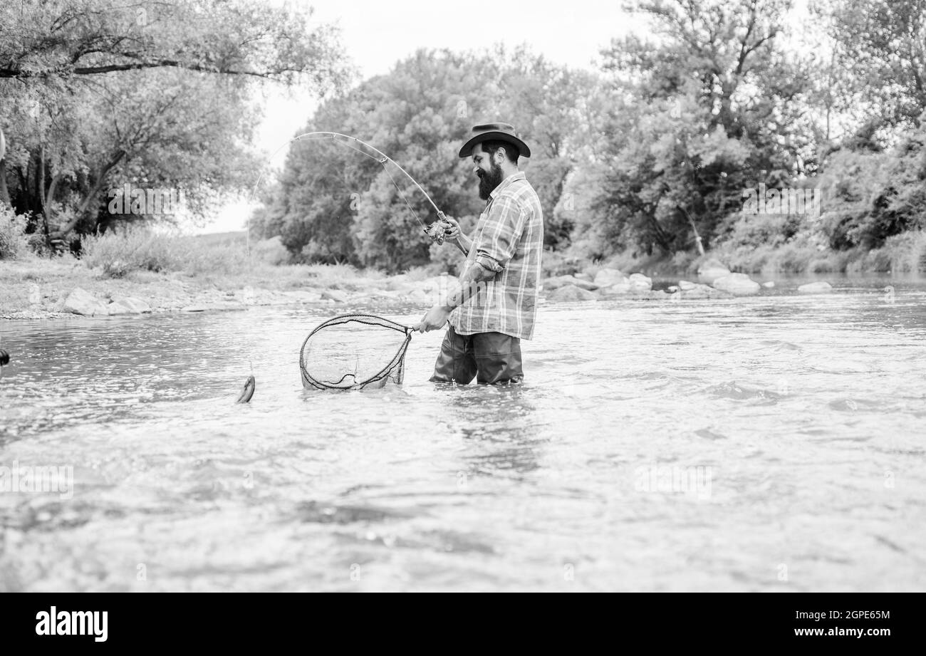 Big game fishing fisher Black and White Stock Photos & Images - Alamy