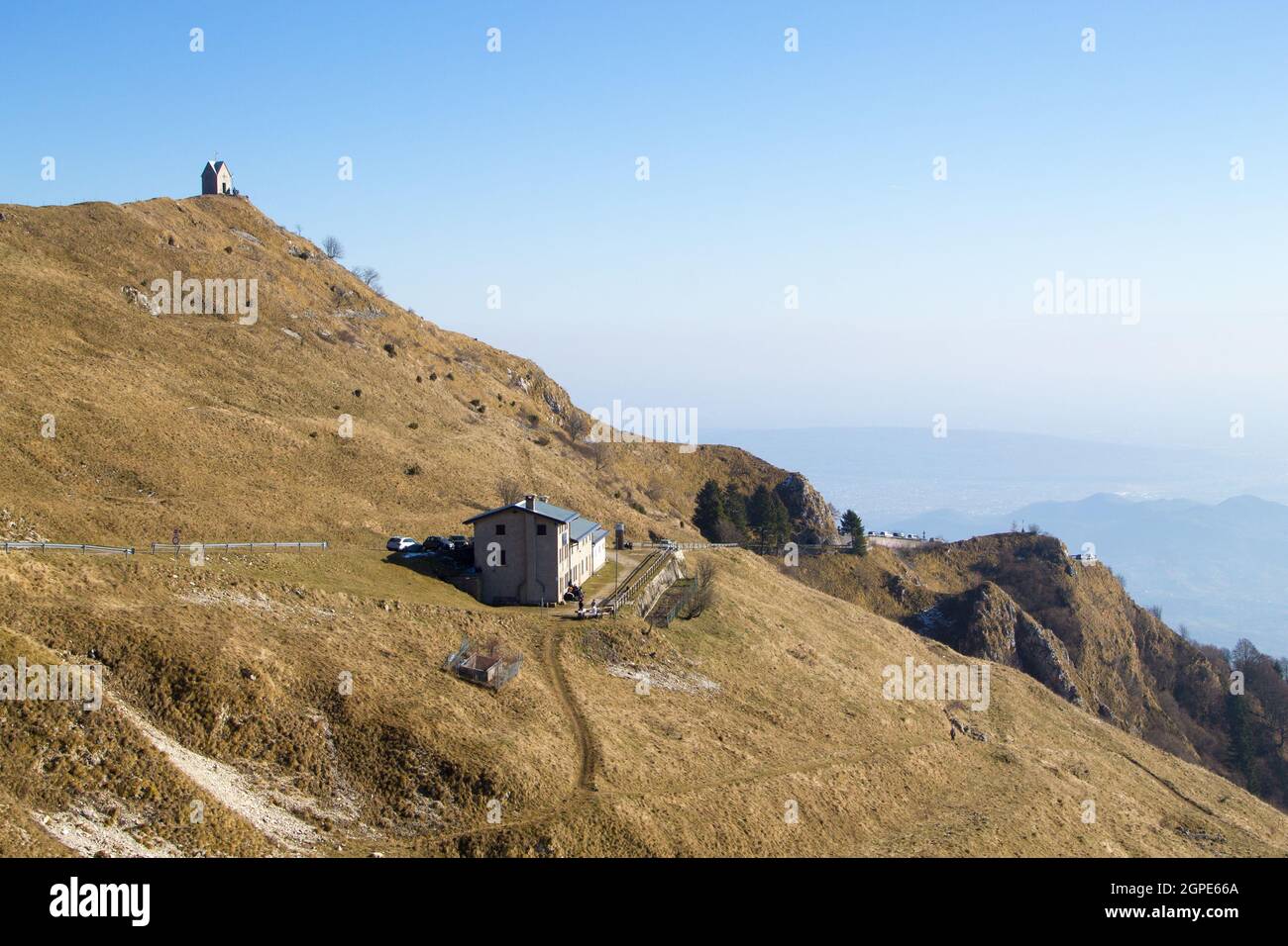 Mount Grappa landscape. Italian Alps panorama Stock Photo - Alamy