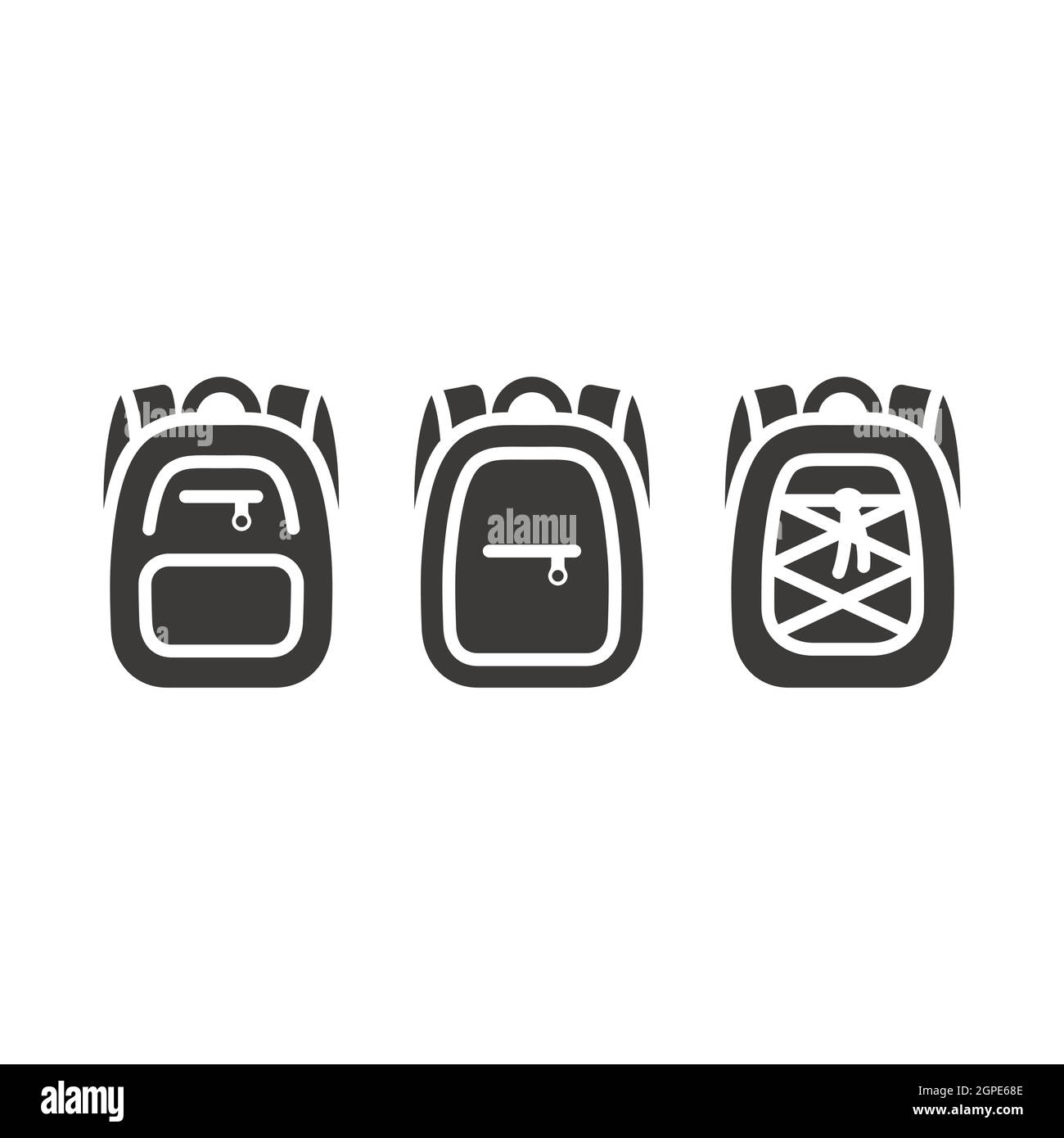 Backpack simple black isolated vector icon Stock Vector Image & Art - Alamy