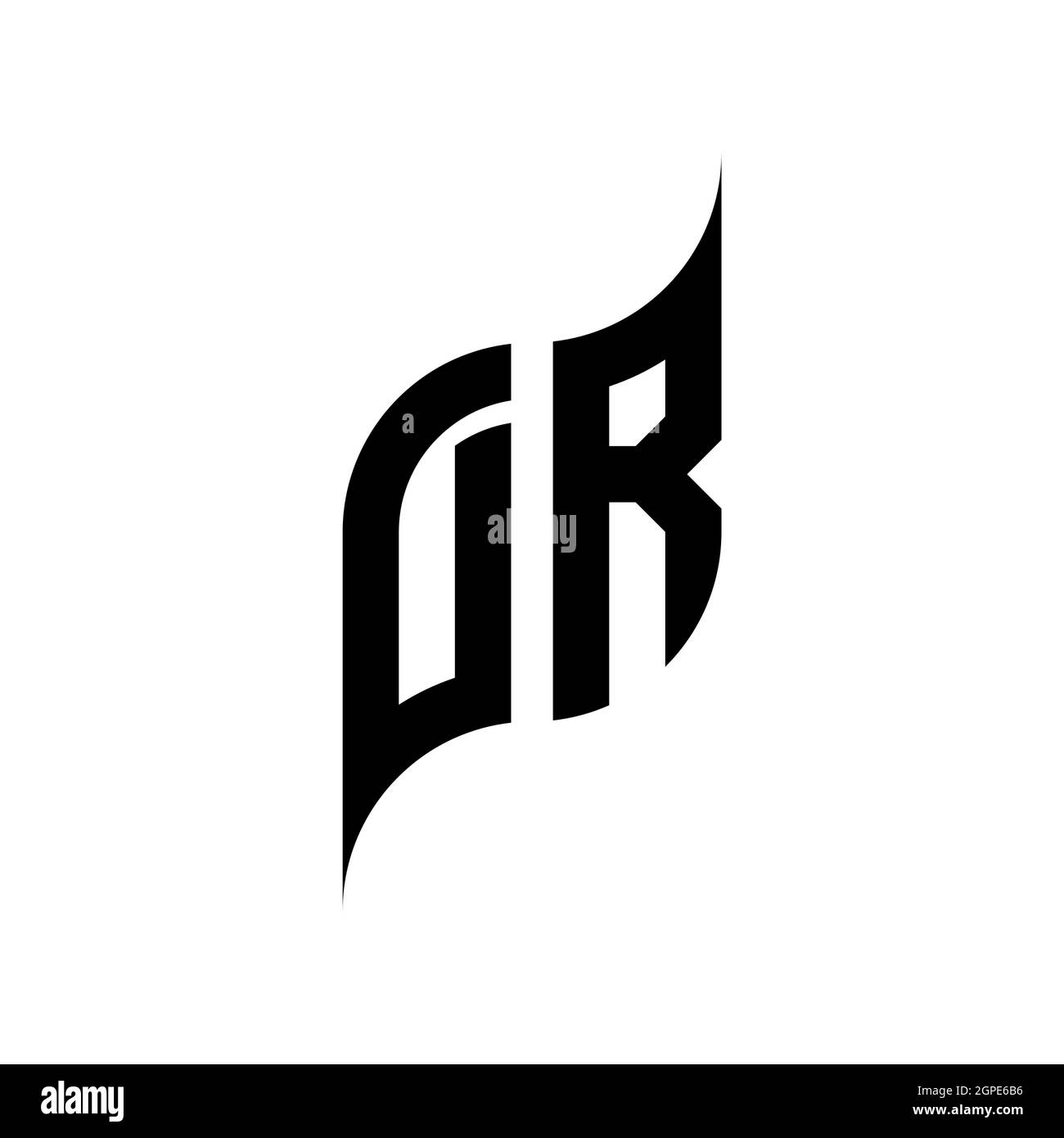 DR Monogram geometric shape style template. Monogram initial design ...