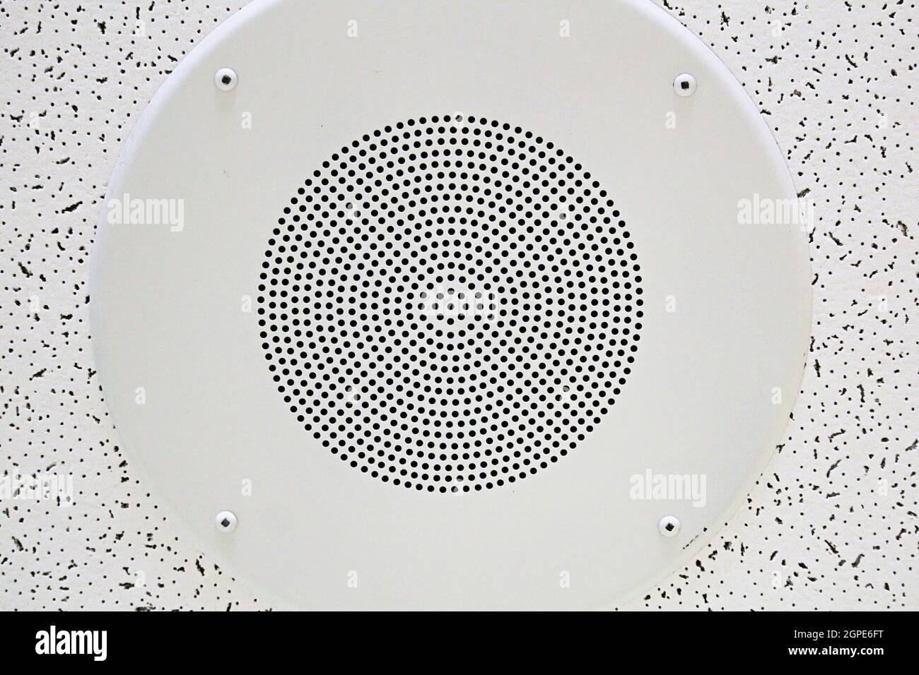 Pattern of a sound speaker on a ceiling tile Stock Photo - Alamy