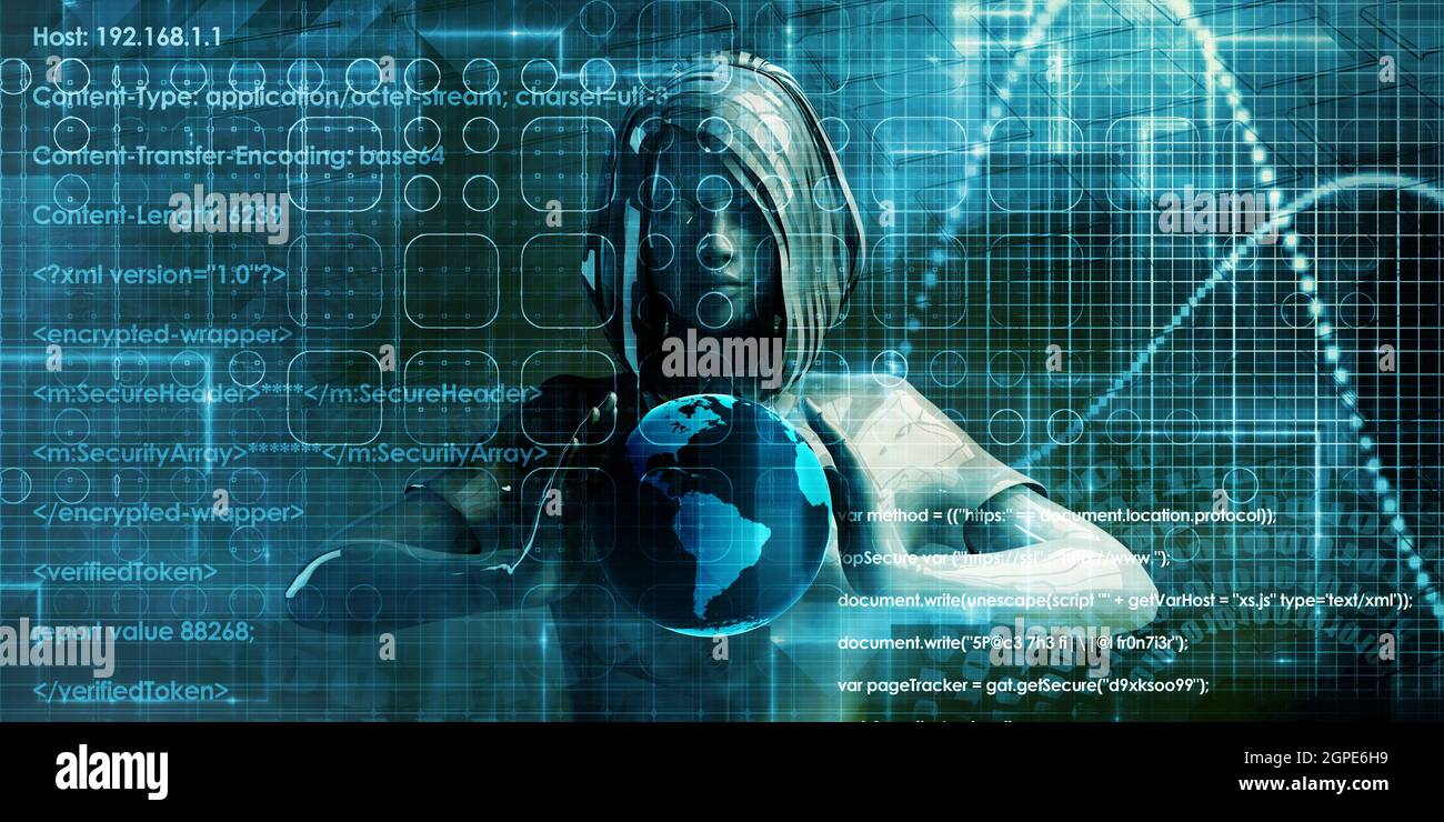 Digital Technology Background as a Futuristic Concept Art Stock Photo ...
