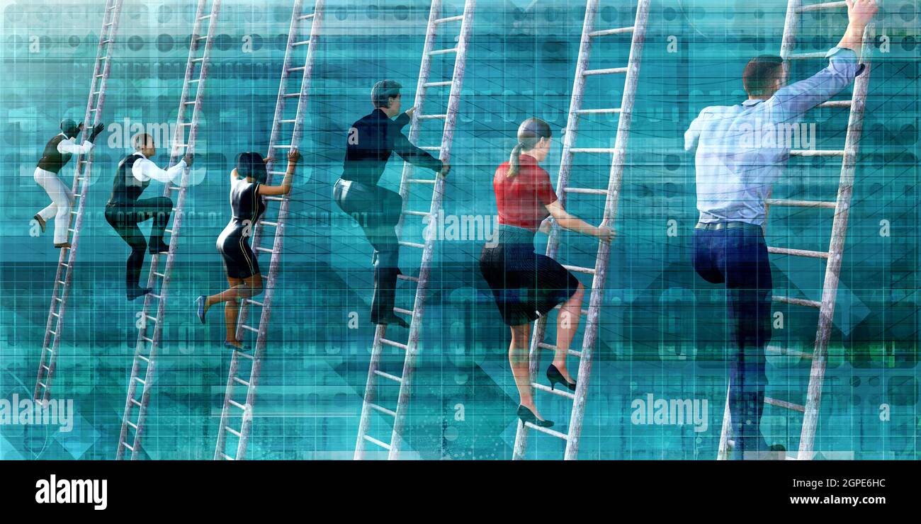 Climbing ladders hi-res stock photography and images - Alamy