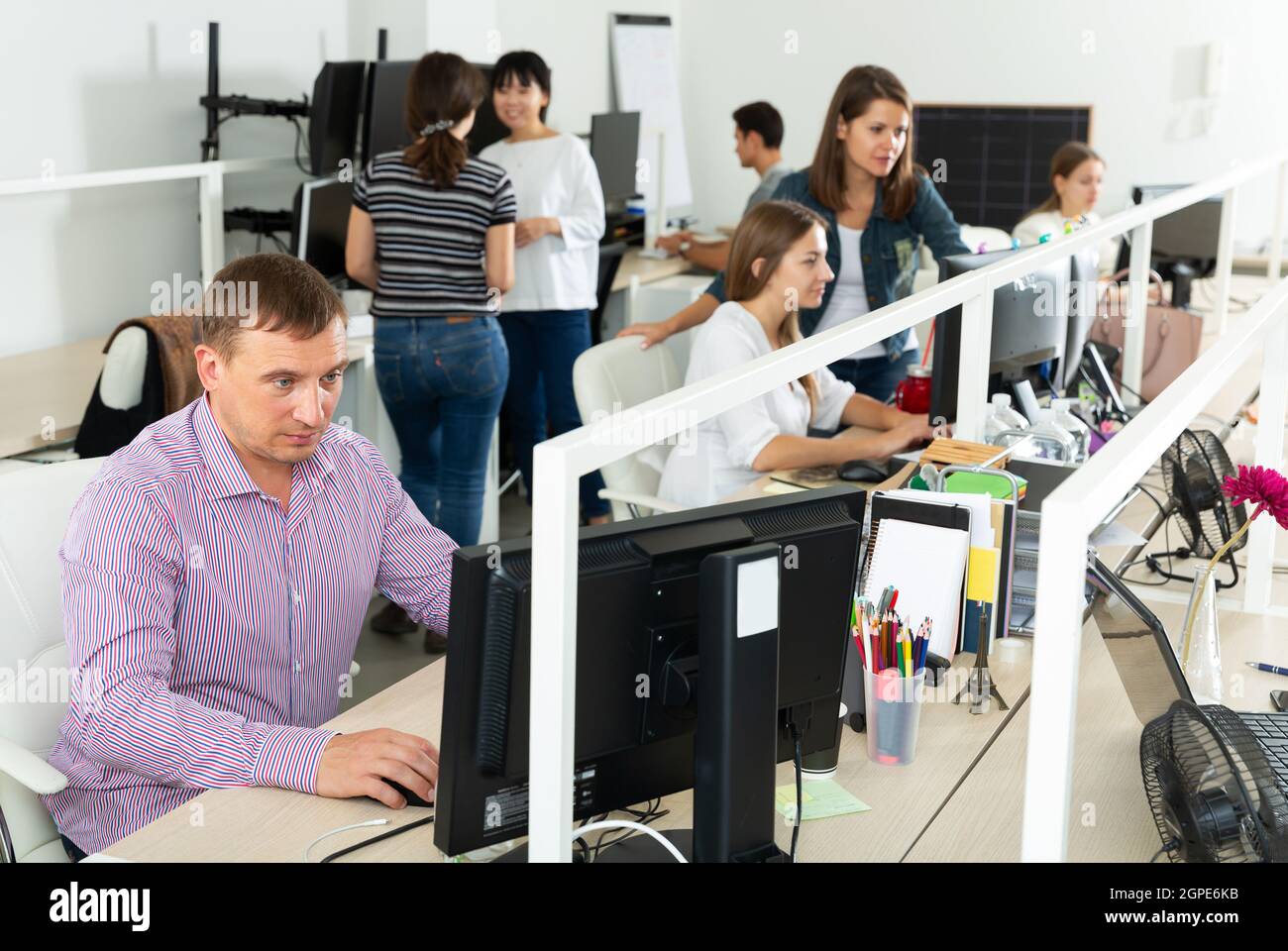 Working process in modern office Stock Photo - Alamy