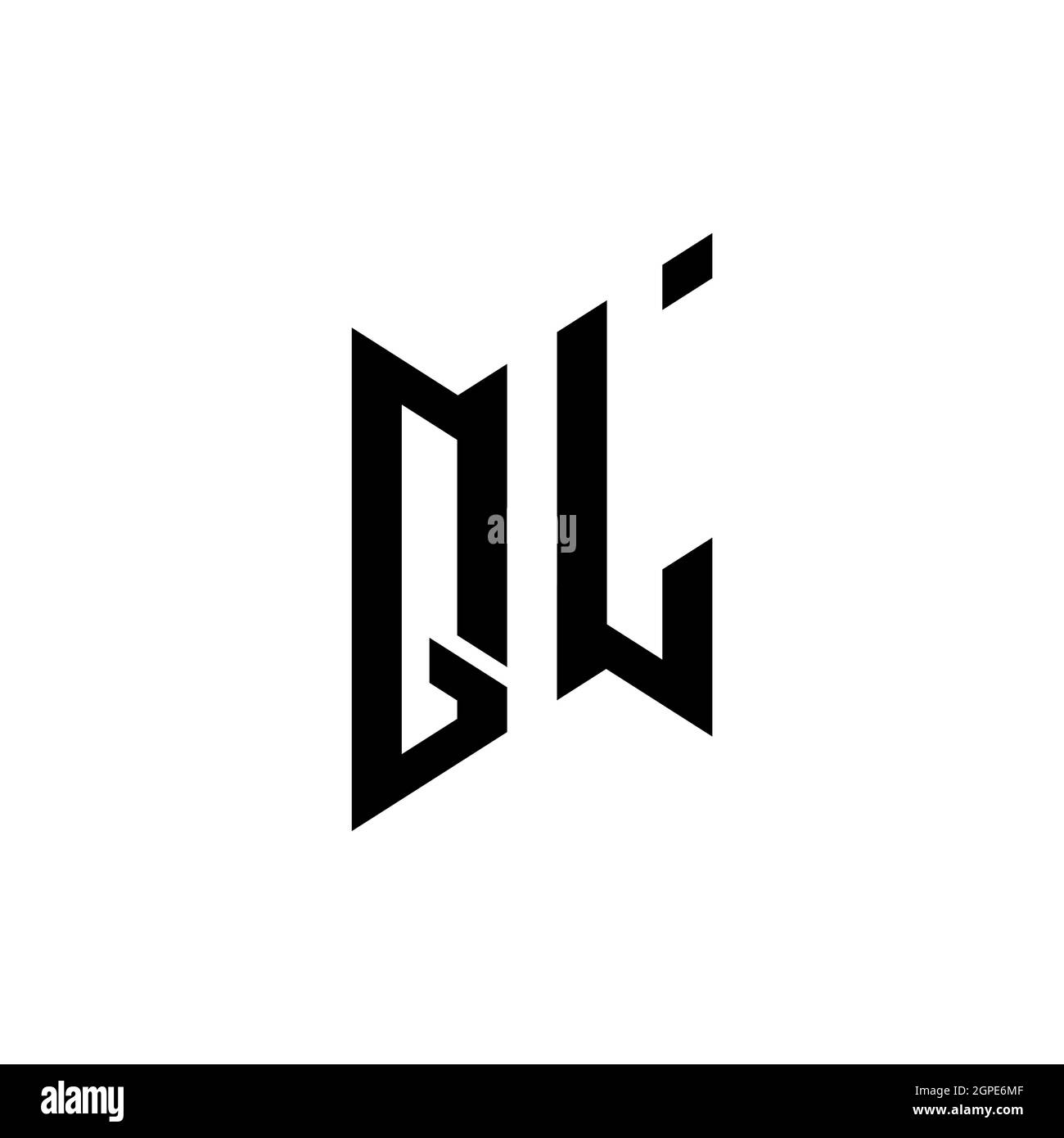 QL Monogram geometric shape style template. Monogram initial design ...