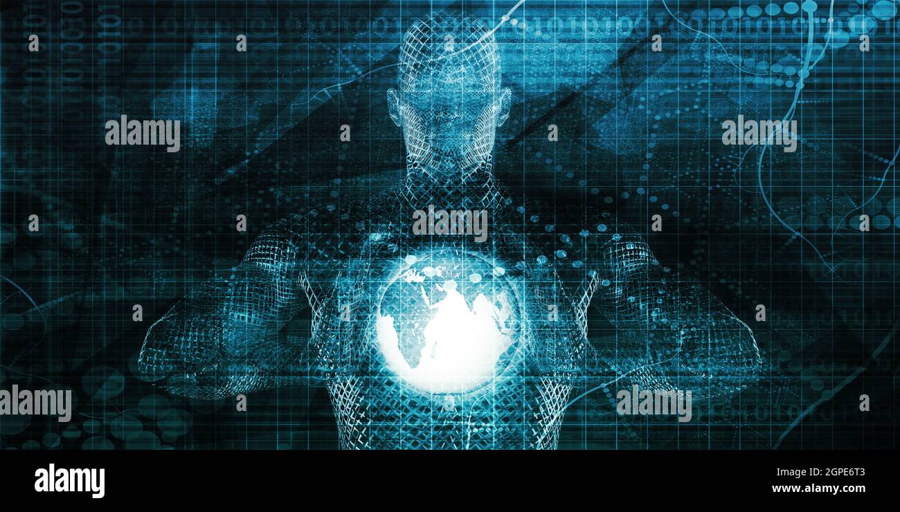 Global Network and Communication Technology as Art Stock Photo - Alamy