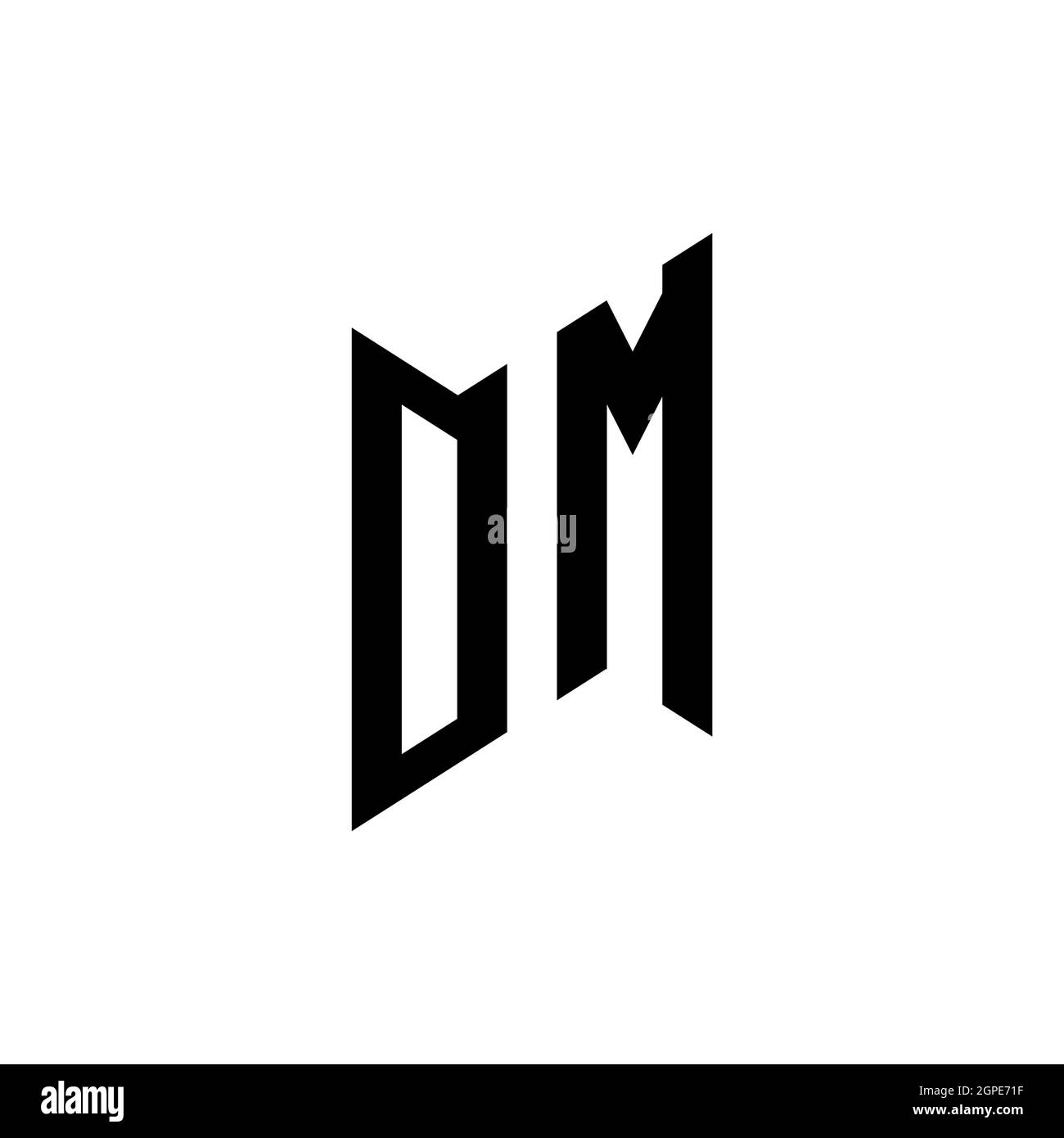 OM Monogram geometric shape style template. Monogram initial design ...