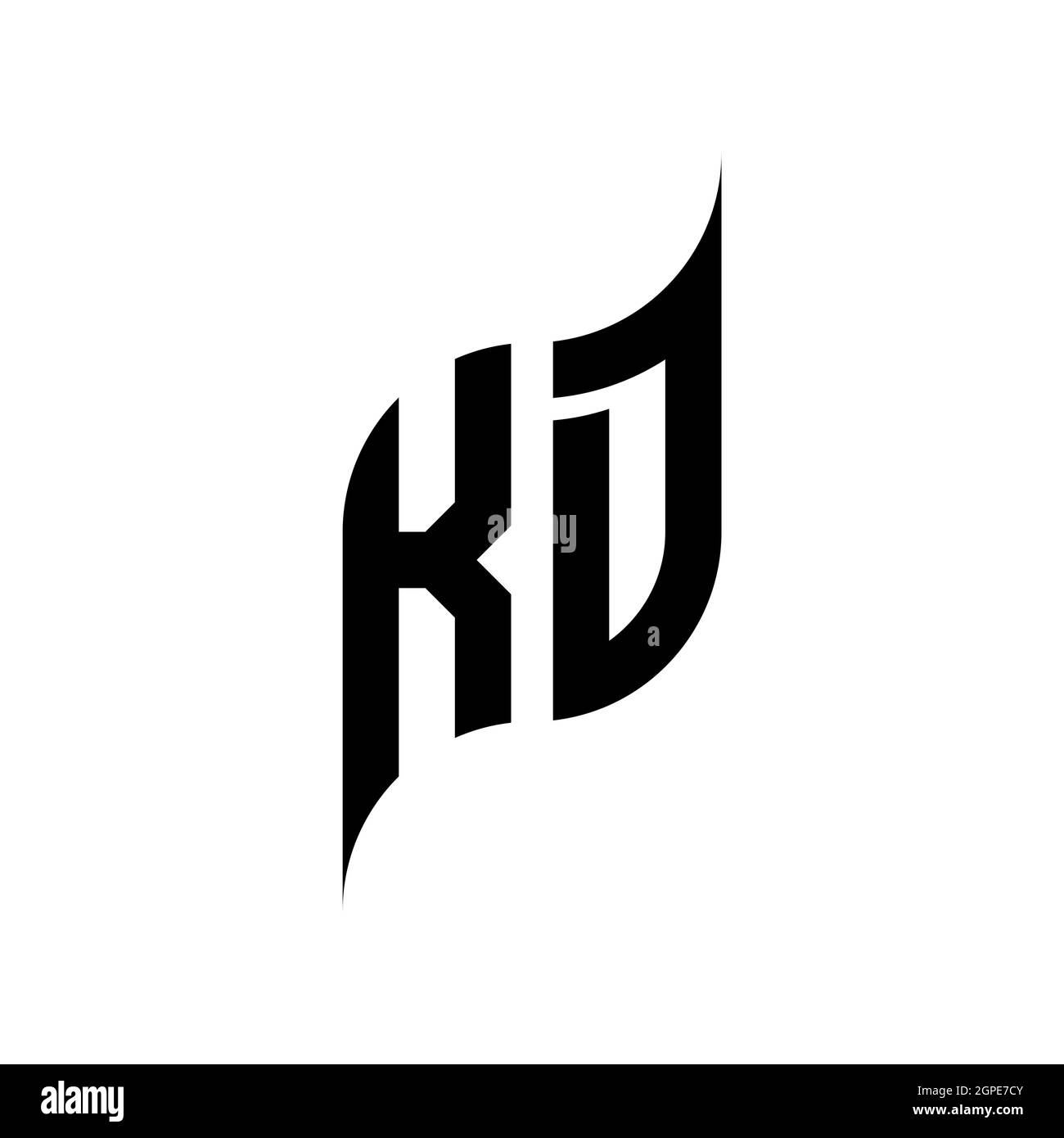 KD Monogram geometric shape style template. Monogram initial design ...