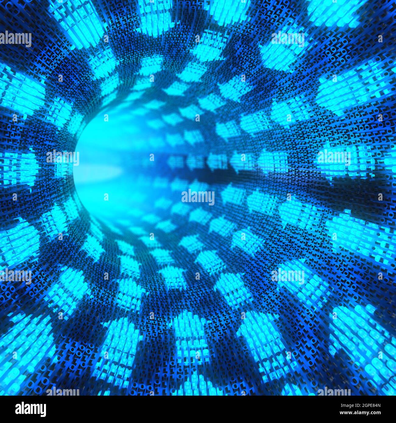 Digital tunnel formed by binary code, 3d render Stock Photo - Alamy